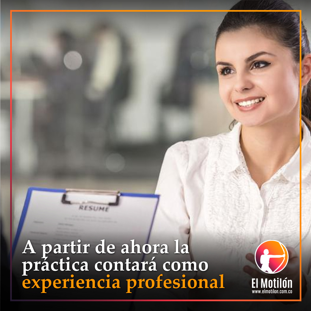 A partir de ahora la práctica contará como experiencia profesional ...